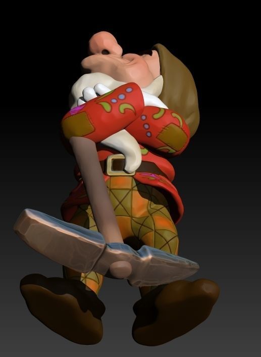 Grumpy dwarf 3D model 3D printable | CGTrader