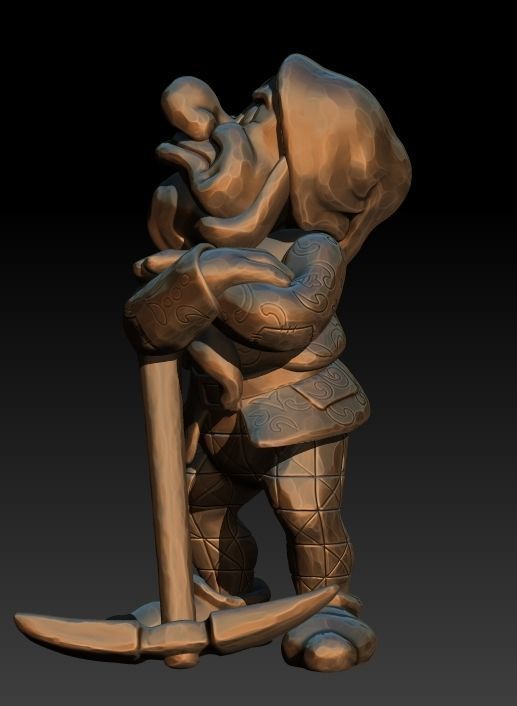 Grumpy dwarf 3D model 3D printable | CGTrader
