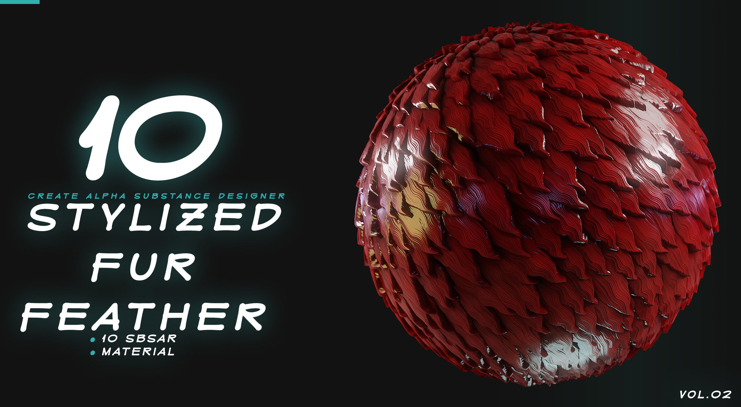 10 MATERIAL STYLIZED FUR Feather VOl 02 Texture | CGTrader