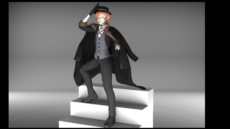 BUNGOU STRAY DOGS CHUUYA NAKAHARA 3D model 3D printable | CGTrader