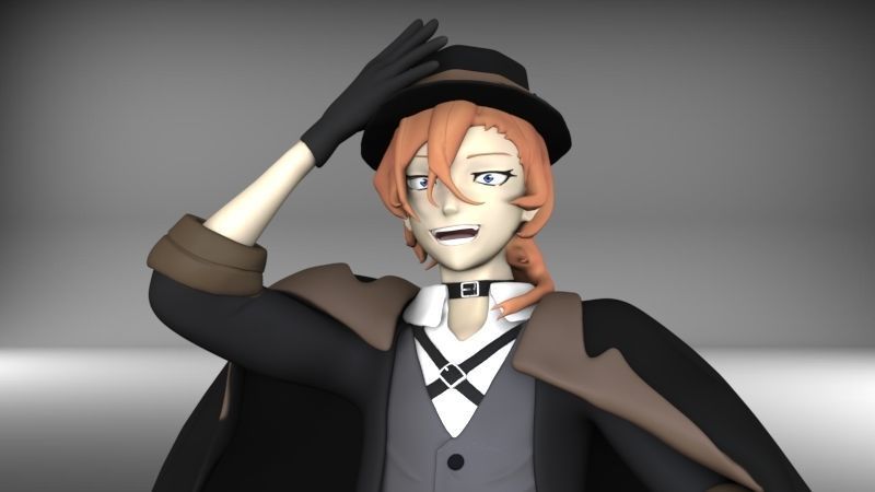 BUNGOU STRAY DOGS CHUUYA NAKAHARA 3D model 3D printable | CGTrader