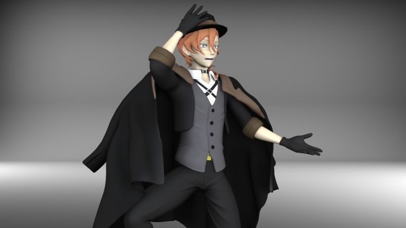 BUNGOU STRAY DOGS CHUUYA NAKAHARA 3D model 3D printable | CGTrader