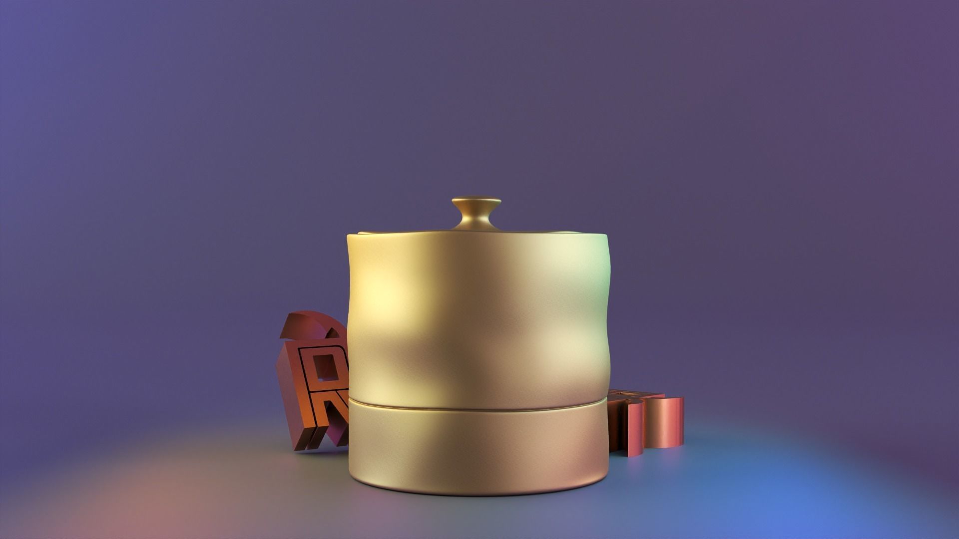 Cylindrical deform container 3D model 3D printable | CGTrader