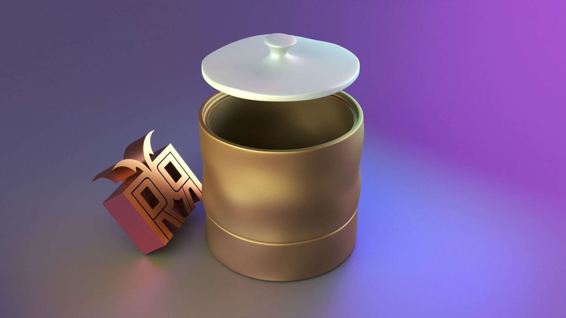 Cylindrical deform container 3D model 3D printable | CGTrader