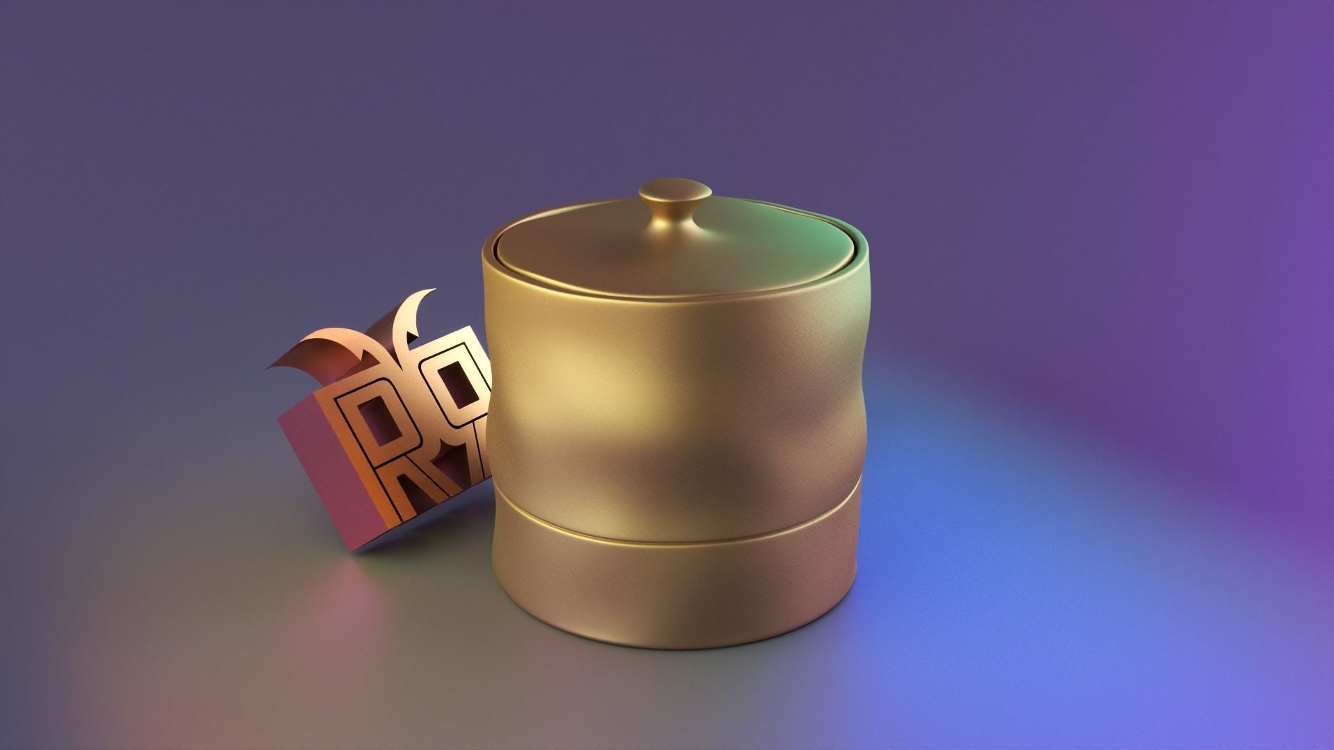 Cylindrical deform container 3D model 3D printable | CGTrader