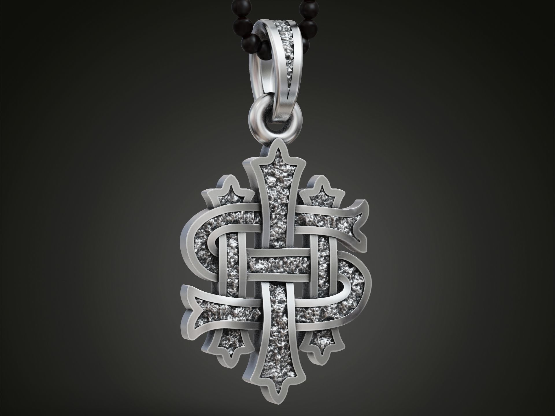 Jesus Christ Monogram IHS pendant 3D model 3D printable | CGTrader