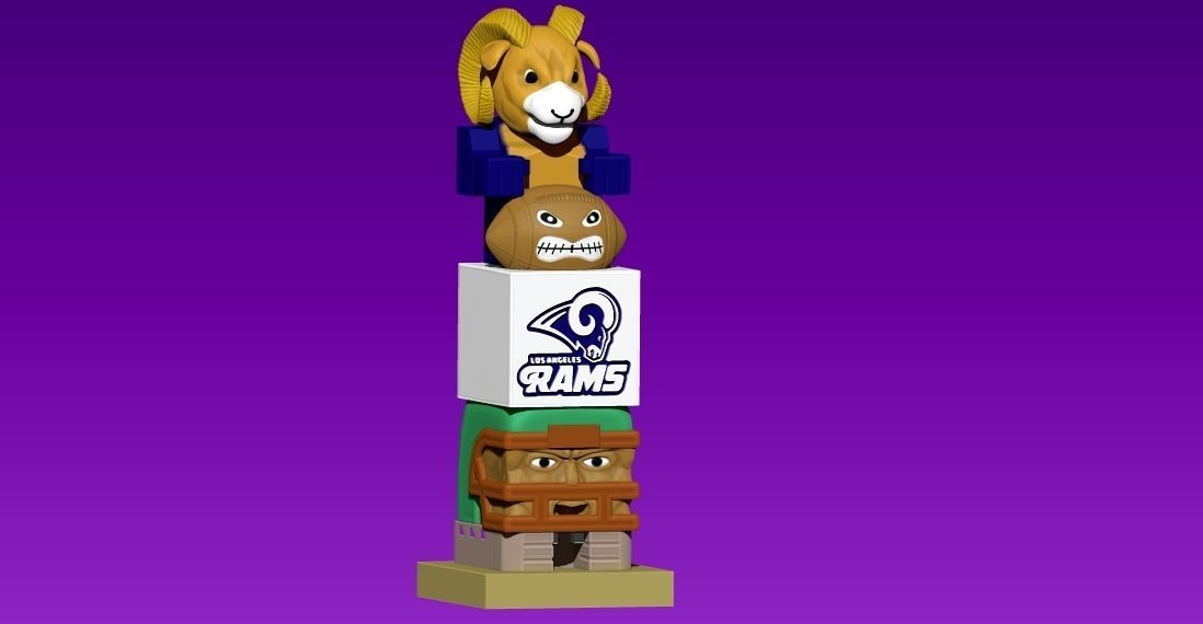 TIKI - NFL - LOS ANGELES RAMS STATUE DECOR - GARDEN 3D model 3D ...