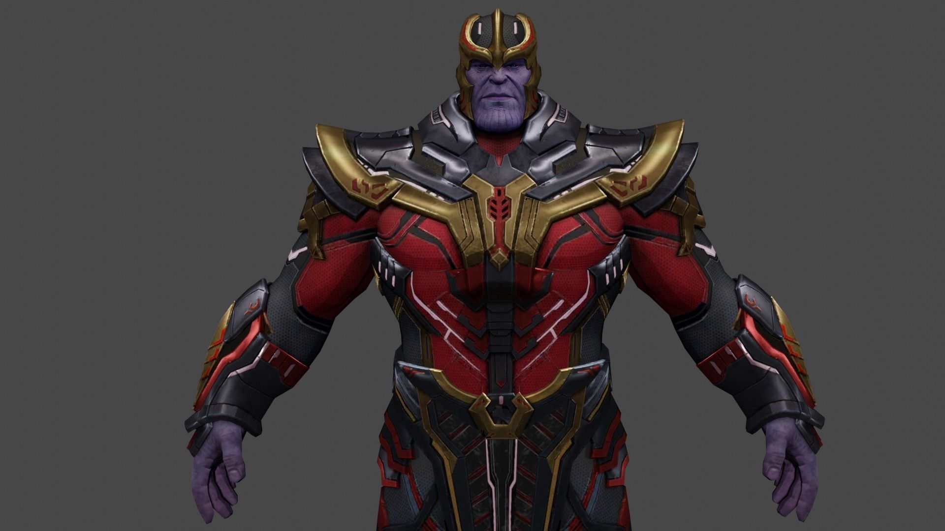 Thanos Red 3D Model 3D model rigged | CGTrader