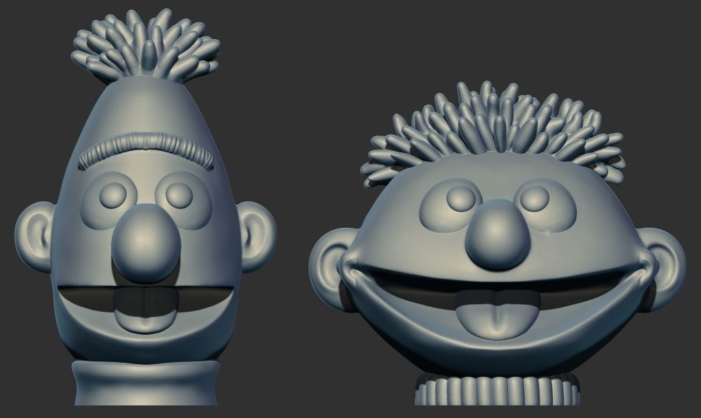Ernie Bert HEAD 3D Printable model from Sesame Street 3D model 3D ...