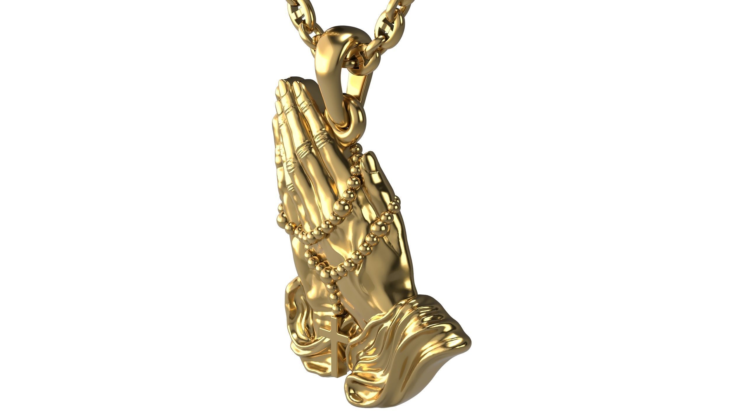 Praying hands Catholic 3D model 3D printable | CGTrader