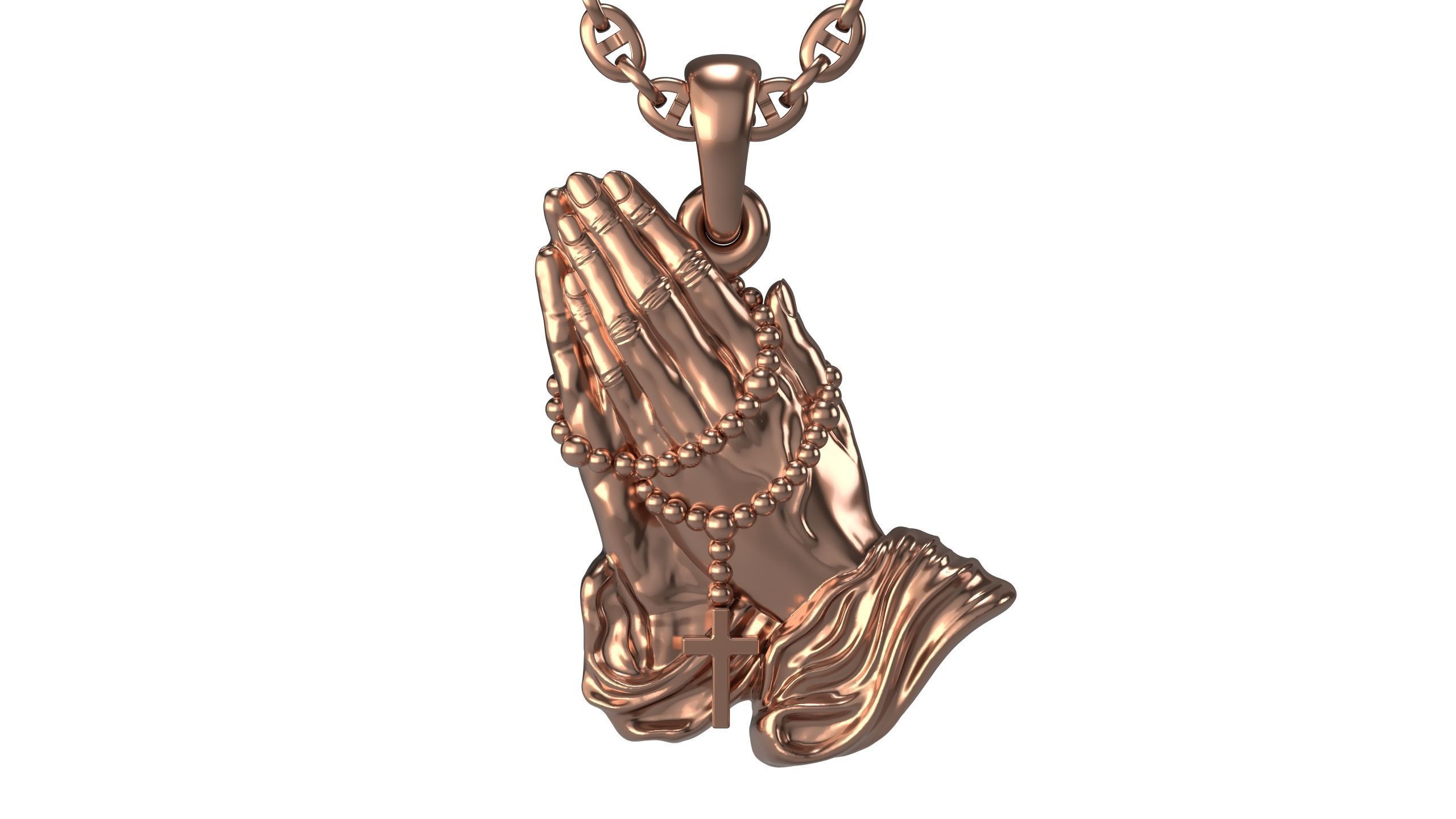 Praying hands Catholic 3D model 3D printable | CGTrader