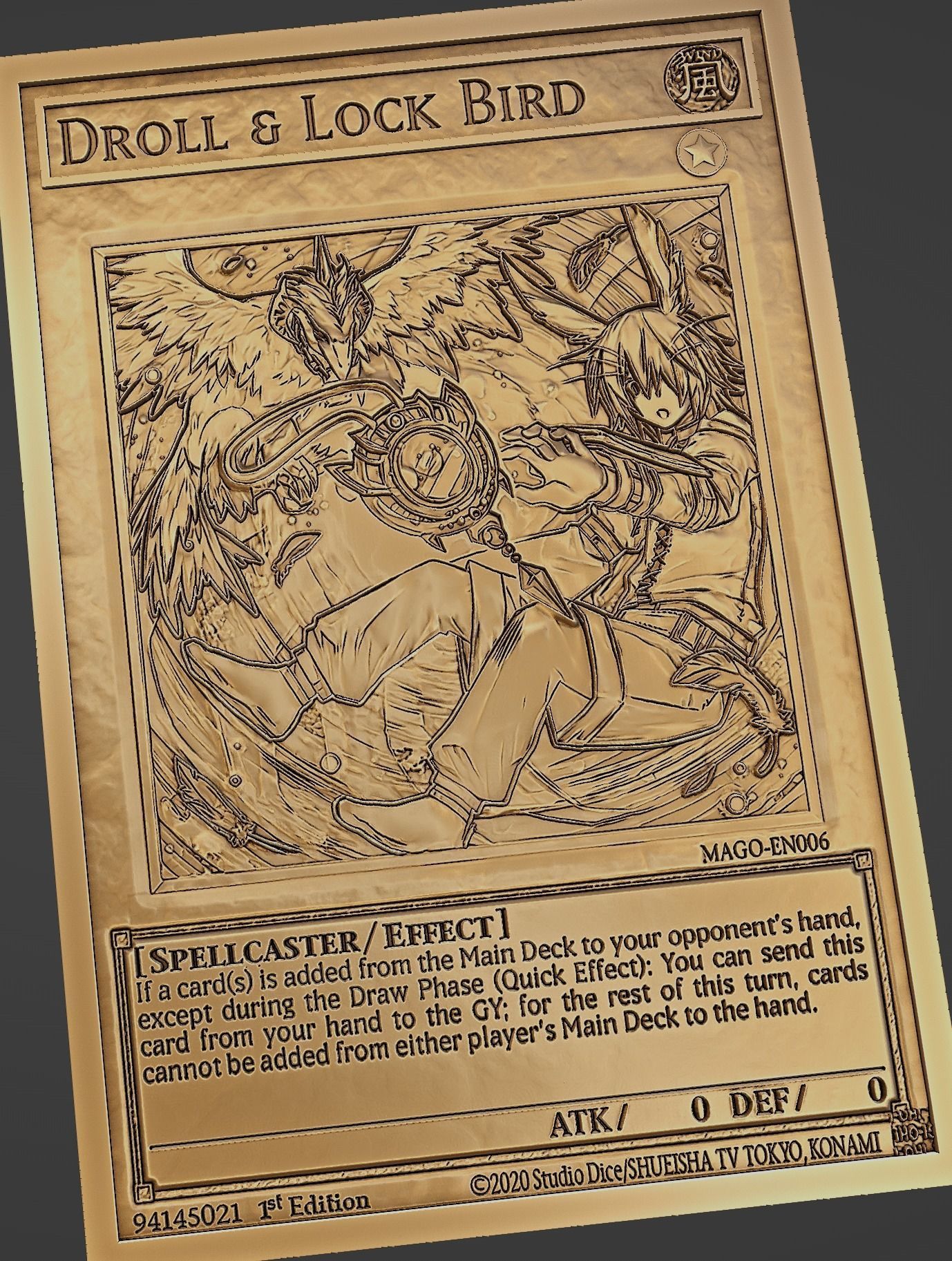 DROLL LOCK BIRD - YUGIOH free 3D model 3D printable | CGTrader