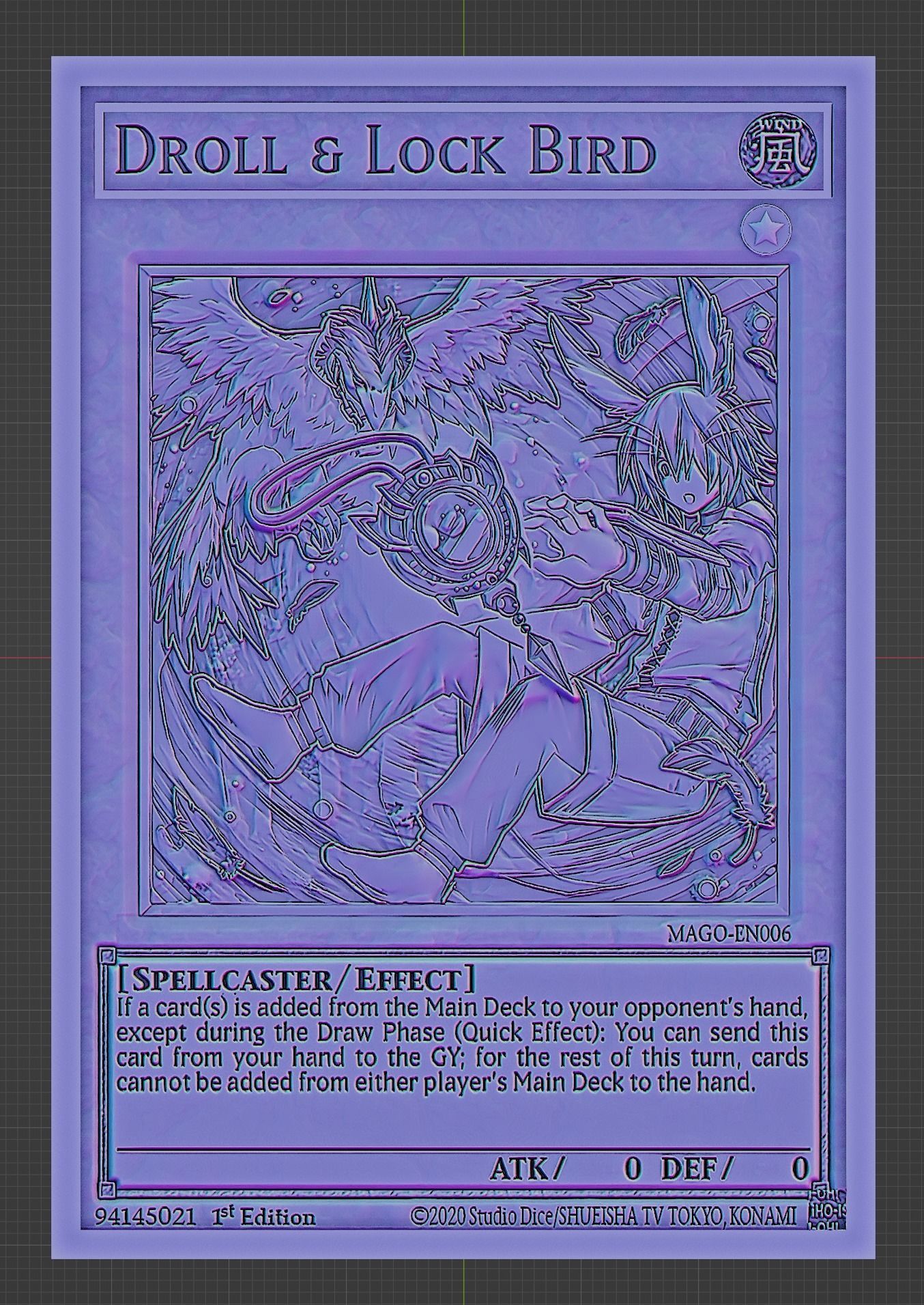 DROLL LOCK BIRD - YUGIOH free 3D model 3D printable | CGTrader