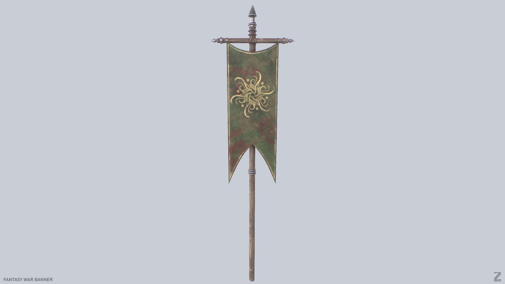 3D model Fantasy war banner VR / AR / low-poly | CGTrader