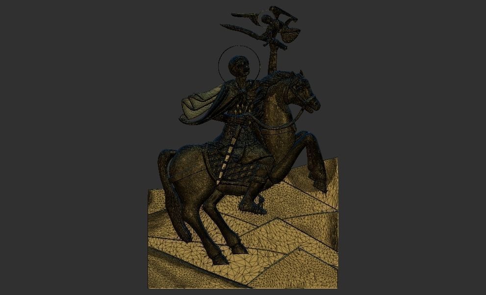 Saint Philopater Mercurius 3d relief printable cnc model 3D model 3D ...