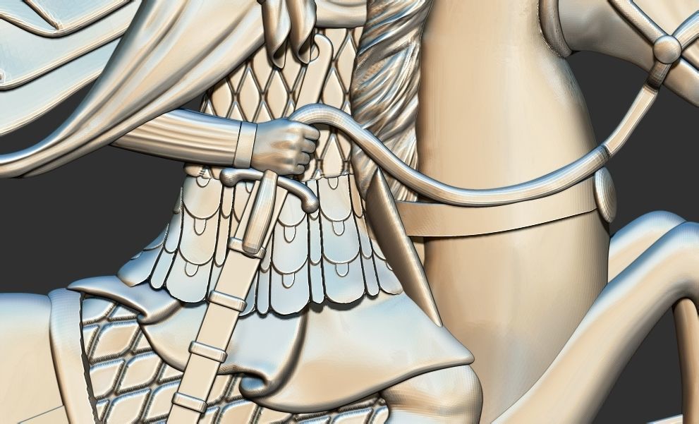 Saint Philopater Mercurius 3d relief printable cnc model 3D model 3D printable | CGTrader