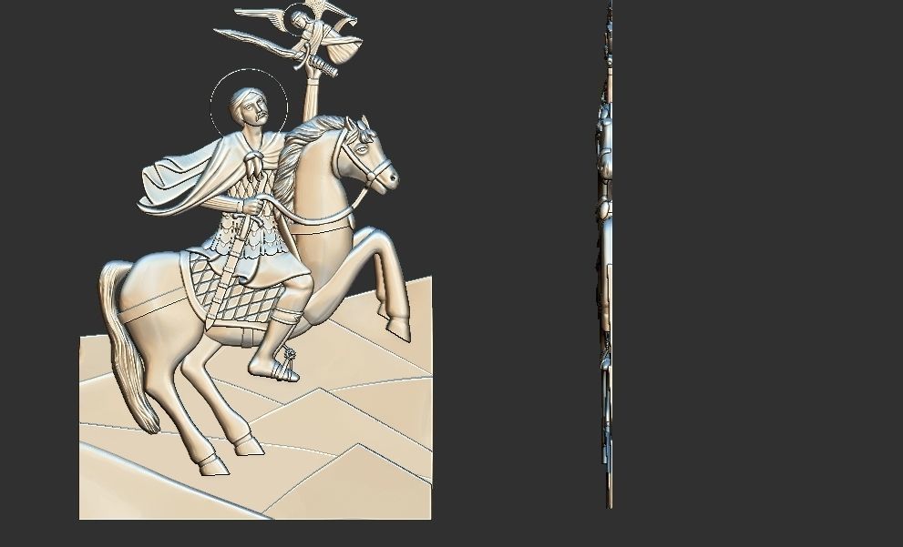 Saint Philopater Mercurius 3d relief printable cnc model 3D model 3D ...