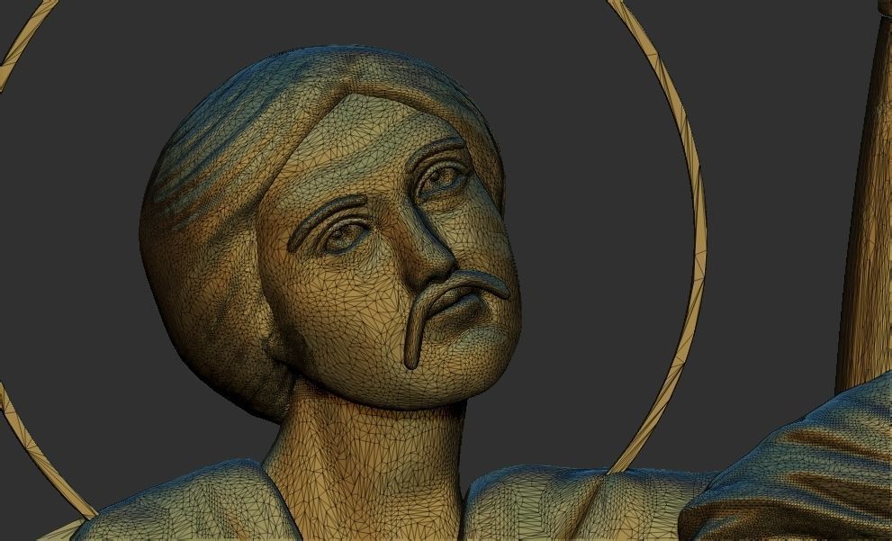 Saint Philopater Mercurius 3d relief printable cnc model 3D model 3D ...