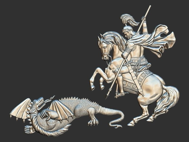 St George the Victorious 3d printing model stl cnc 3D model 3D ...