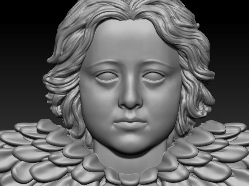 Angel Head for 3D print and CNC model 3D print model 3D model 3D ...