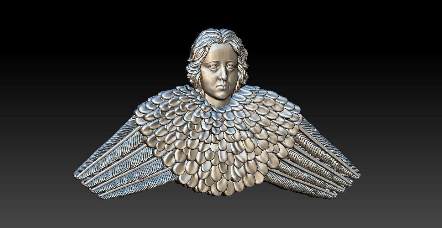 Angel Head for 3D print and CNC model 3D print model 3D model 3D ...