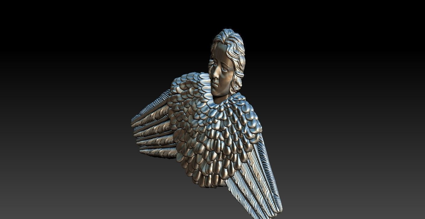 Angel Head for 3D print and CNC model 3D print model 3D model 3D ...