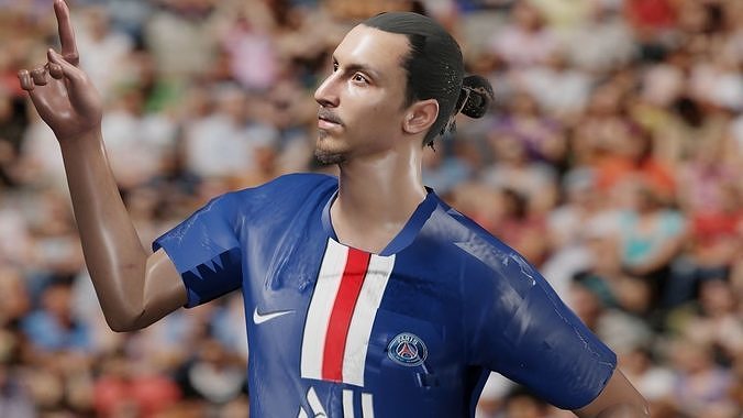 3D model Zlatan Ibrahimovic -PSG 3D Model-- Rigged and Realistic VR ...