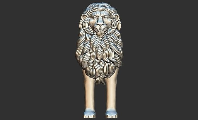 LION BAS RELIEF 3D PRINT MODEL CNC 3D model 3D printable | CGTrader