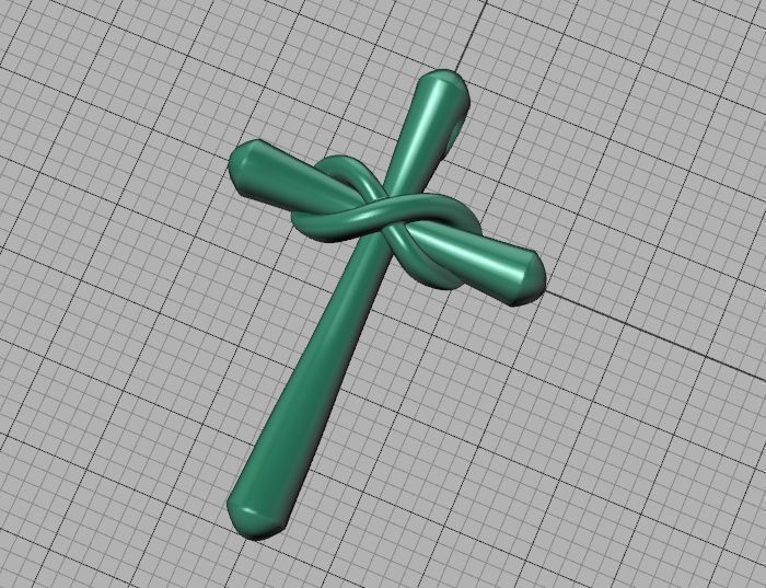 30mm Infinity Cross Necklace Pendant Endless Love Cross 3D model 3D ...