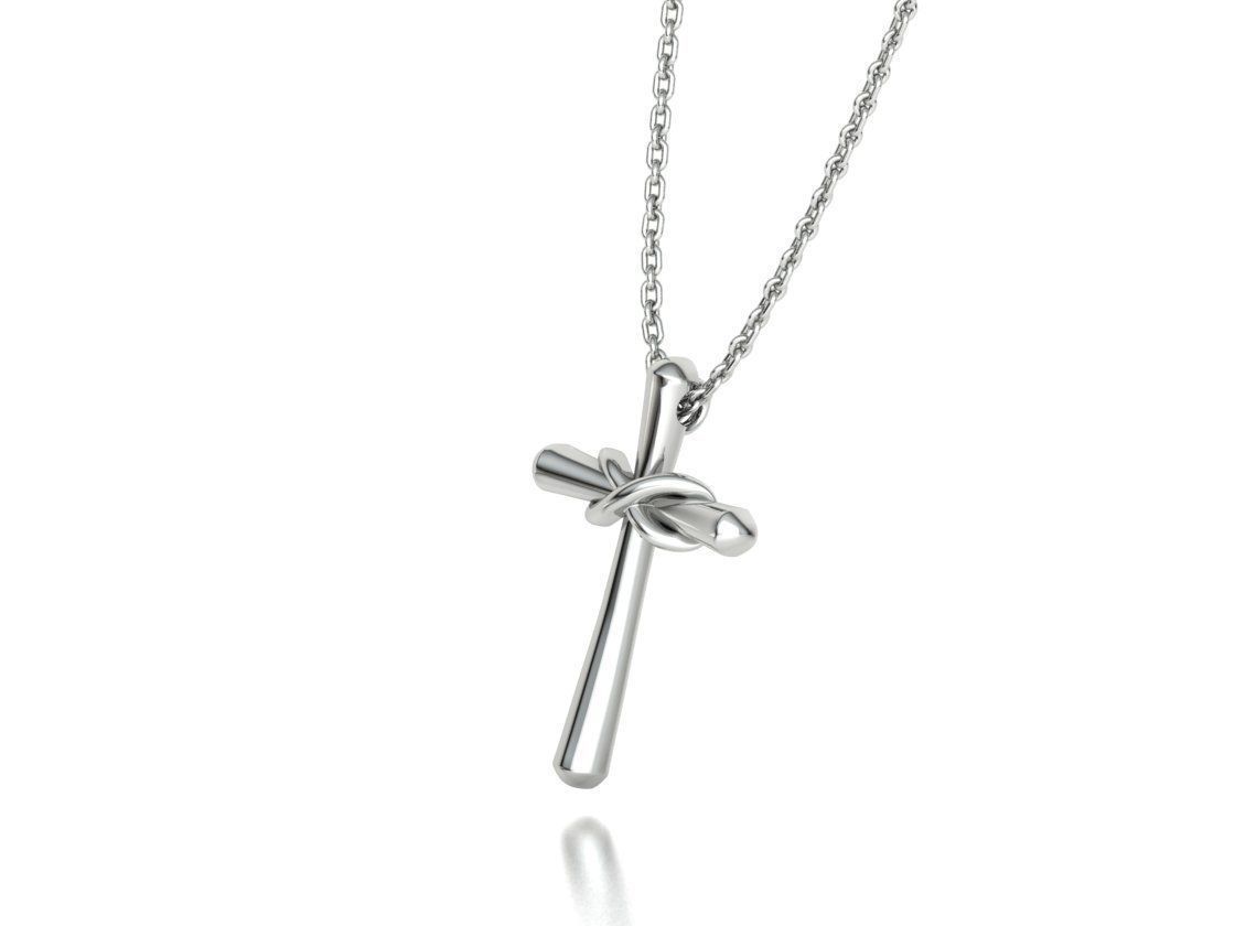 30mm Infinity Cross Necklace Pendant Endless Love Cross 3D model 3D ...