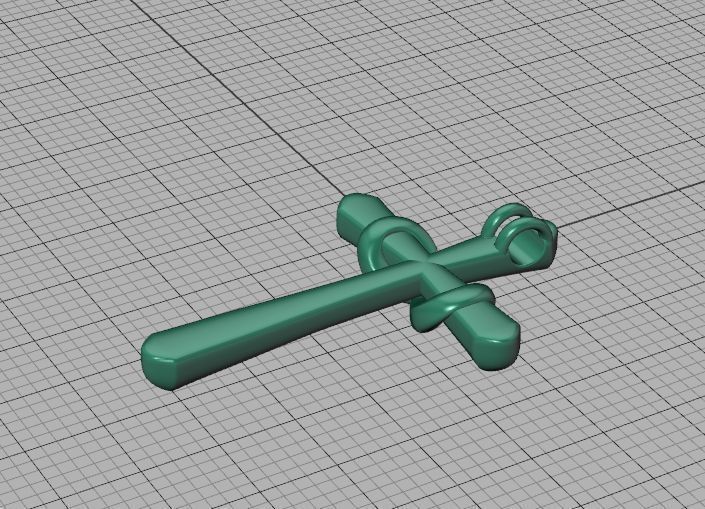 30mm Infinity Cross Necklace Pendant Endless Love Cross 3D model 3D ...