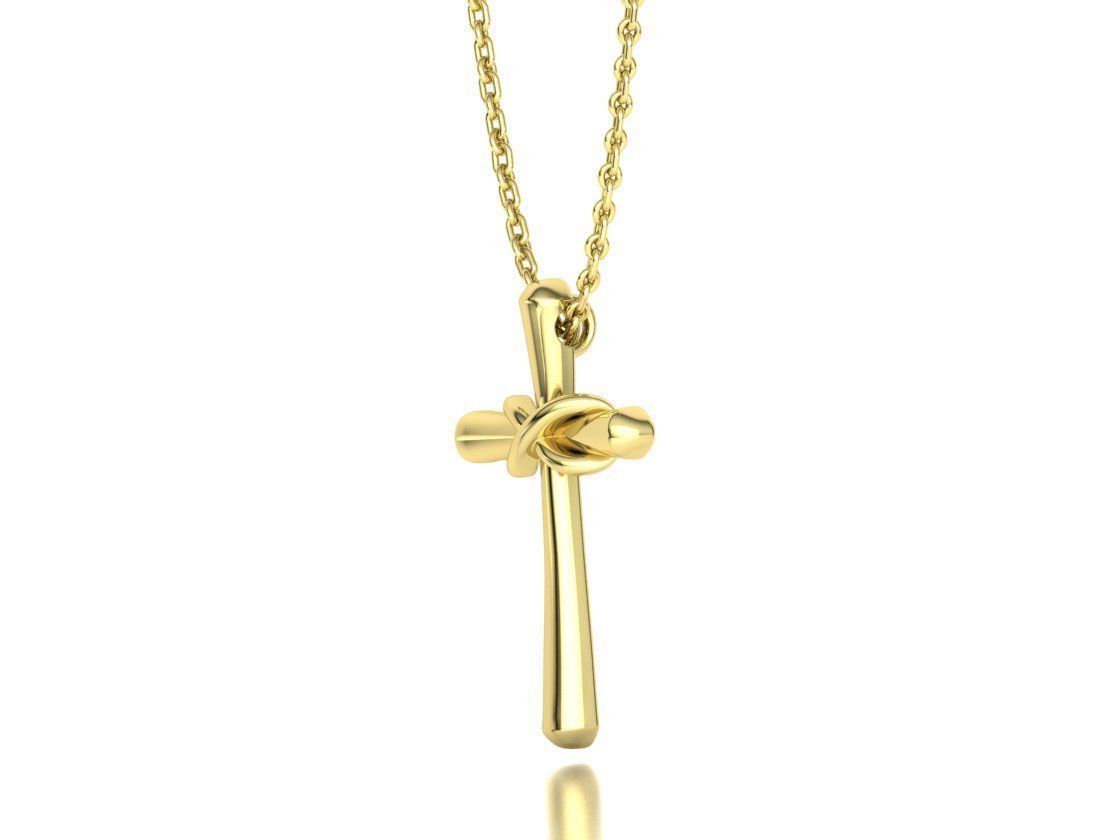 30mm Infinity Cross Necklace Pendant Endless Love Cross 3D model 3D ...