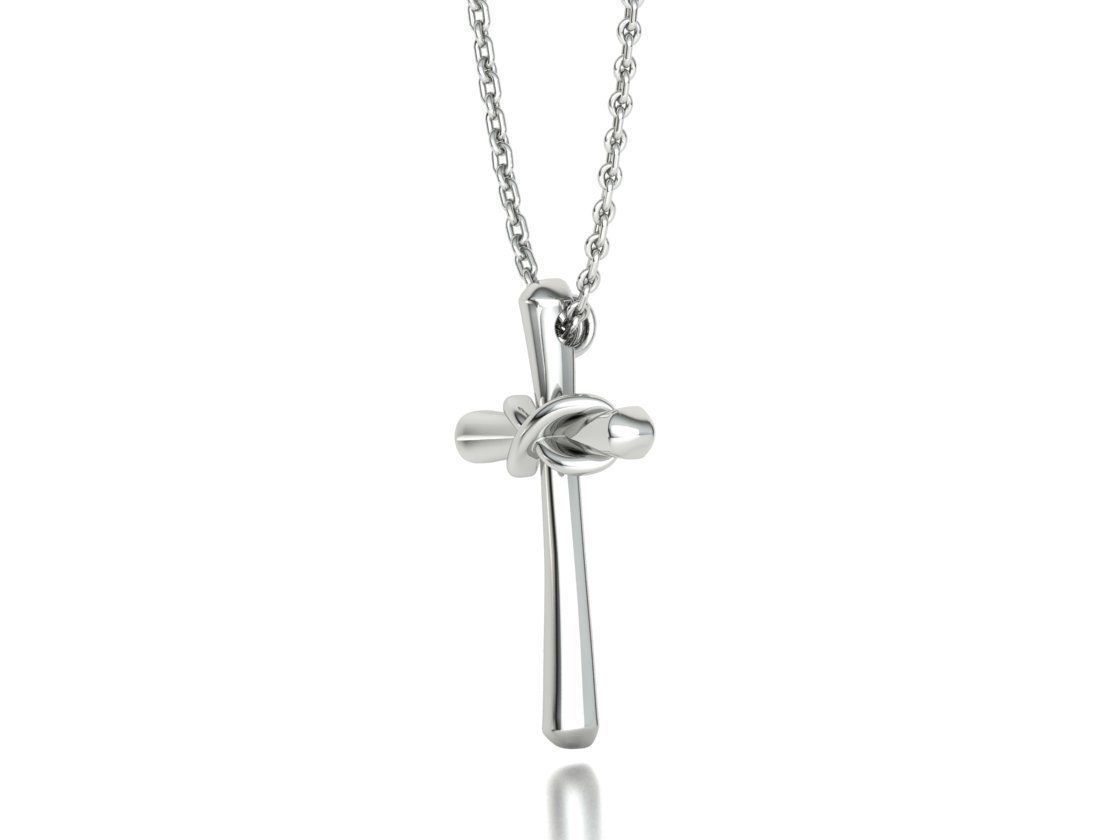 30mm Infinity Cross Necklace Pendant Endless Love Cross 3D model 3D ...