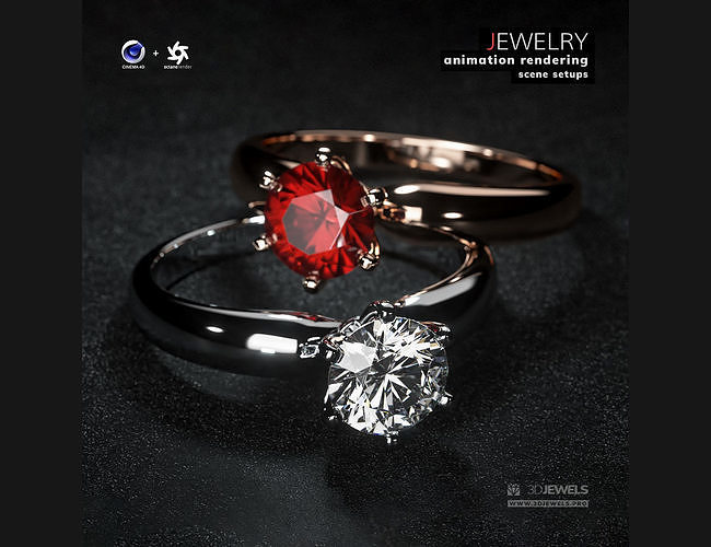 Jewelry Animation Scene Setups Rendering Cinema 4D OctaneRender 3D ...
