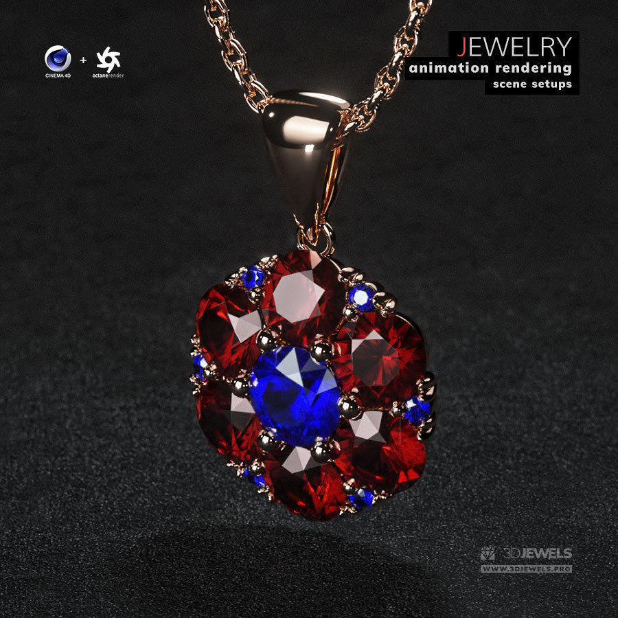 Jewelry Animation Scene Setups Rendering Cinema 4D OctaneRender 3D ...
