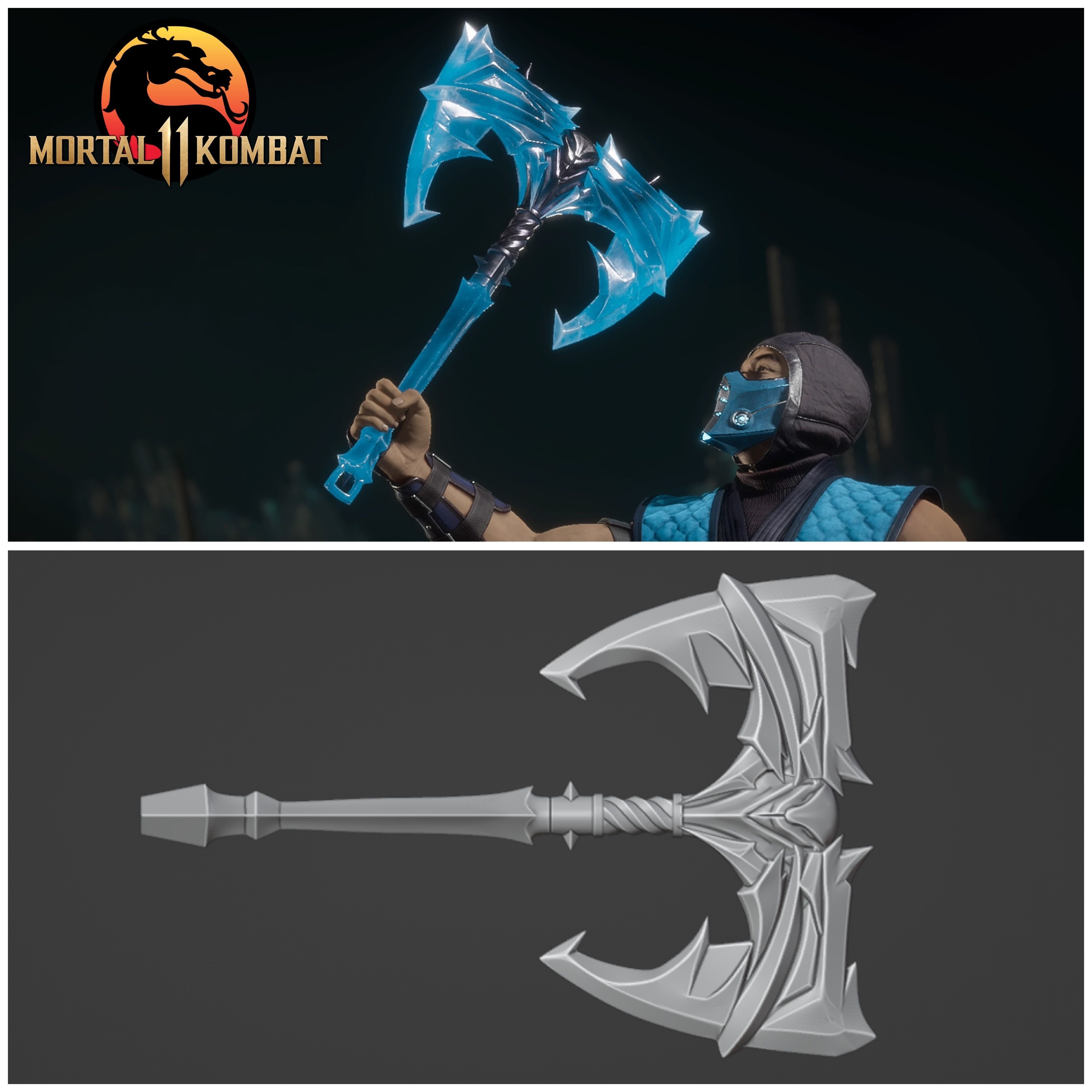 Sub Zero axe from the Mortal Kombat 11 - Deceiver Reaver 3D model 3D ...
