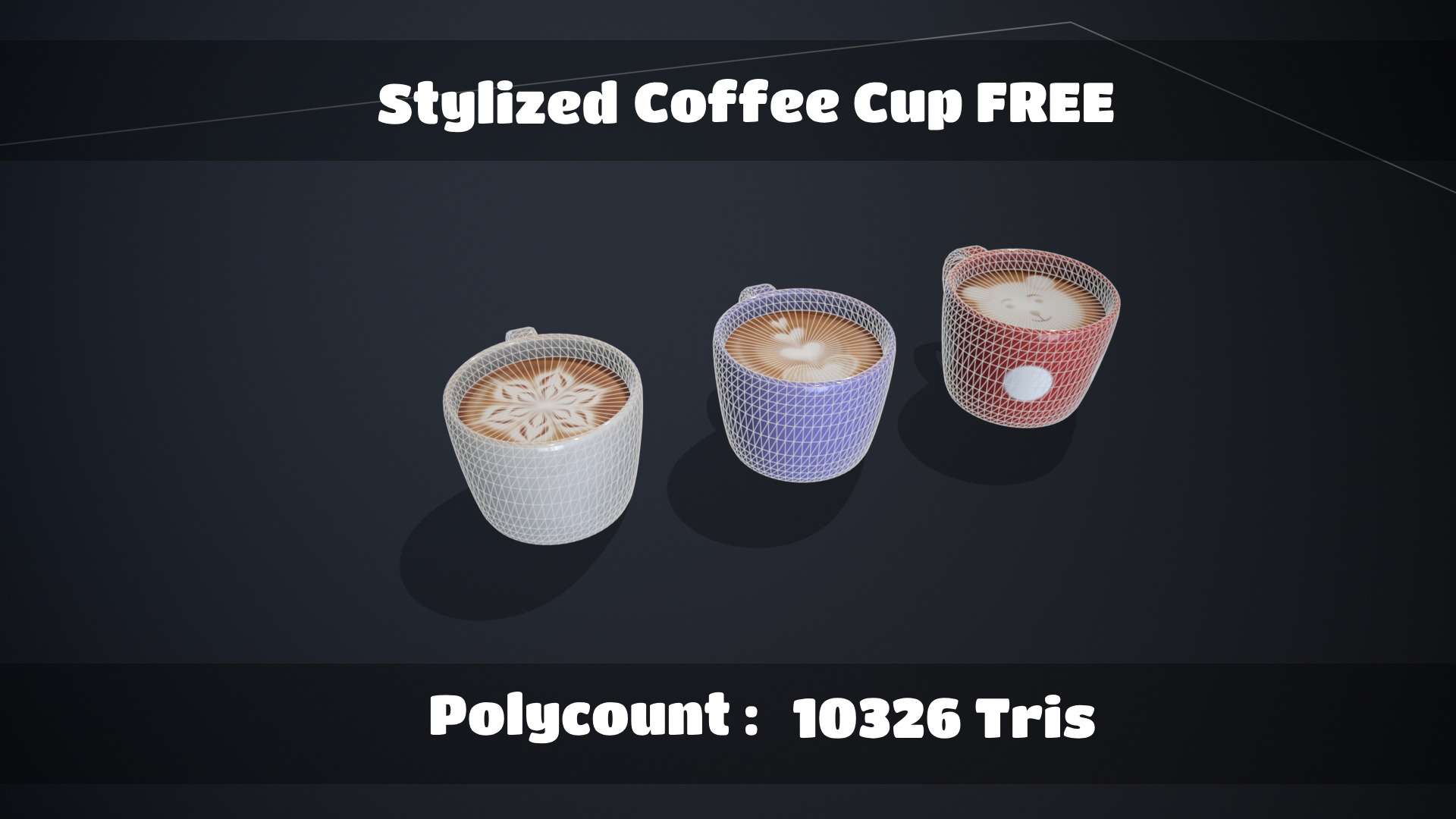Stylized Coffee cup pack FREE free VR / AR / low-poly 3D model | CGTrader