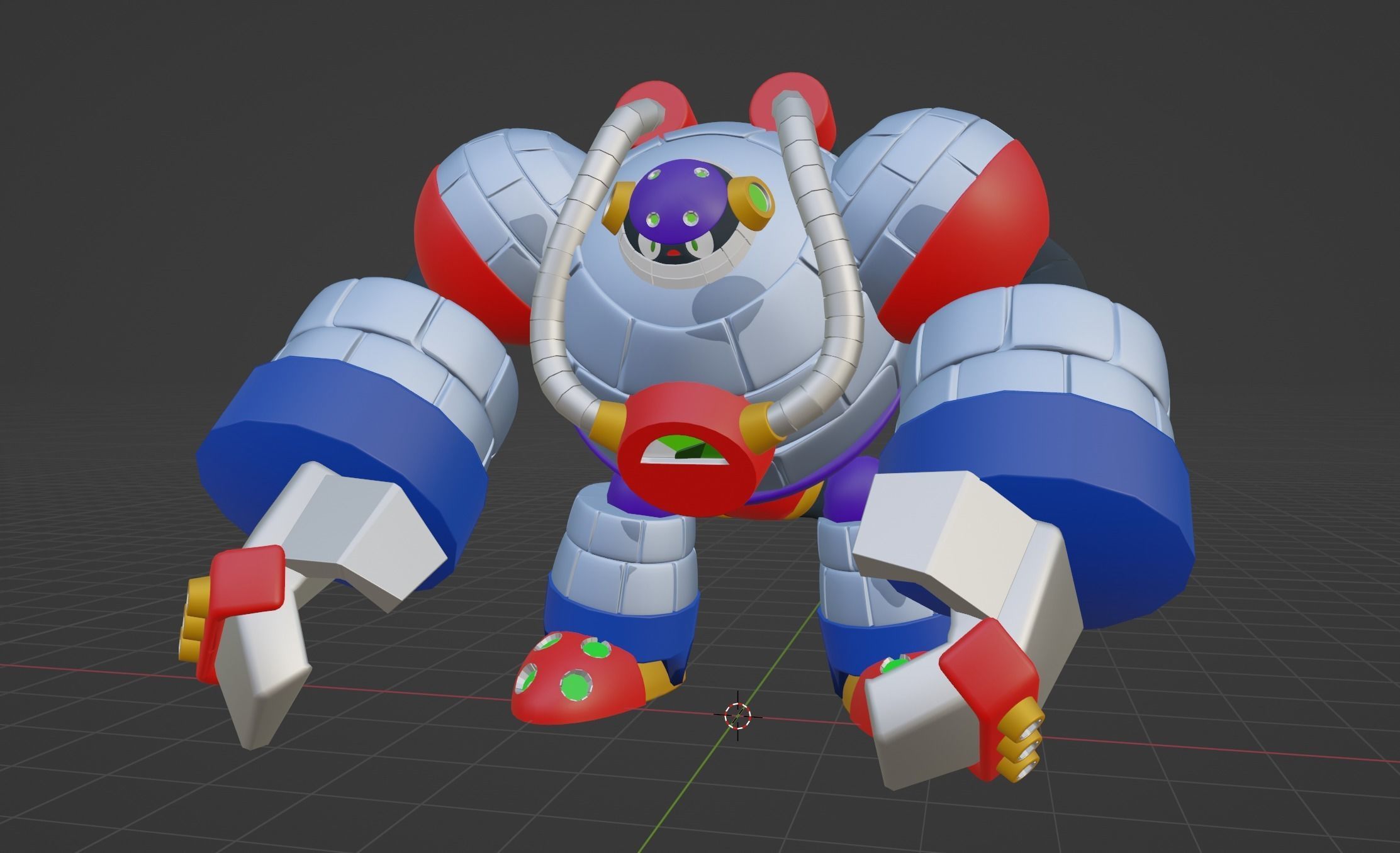 Frostman - Megaman 8 3D model rigged | CGTrader