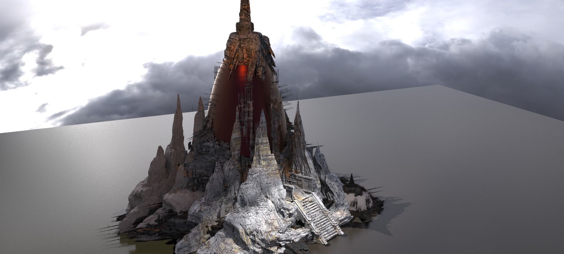 Locust Queen hive rocks 3D model | CGTrader