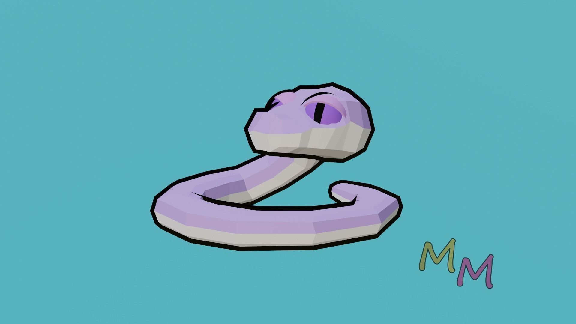 3D model Low Poly Cartoon Snake VR / AR / low-poly | CGTrader