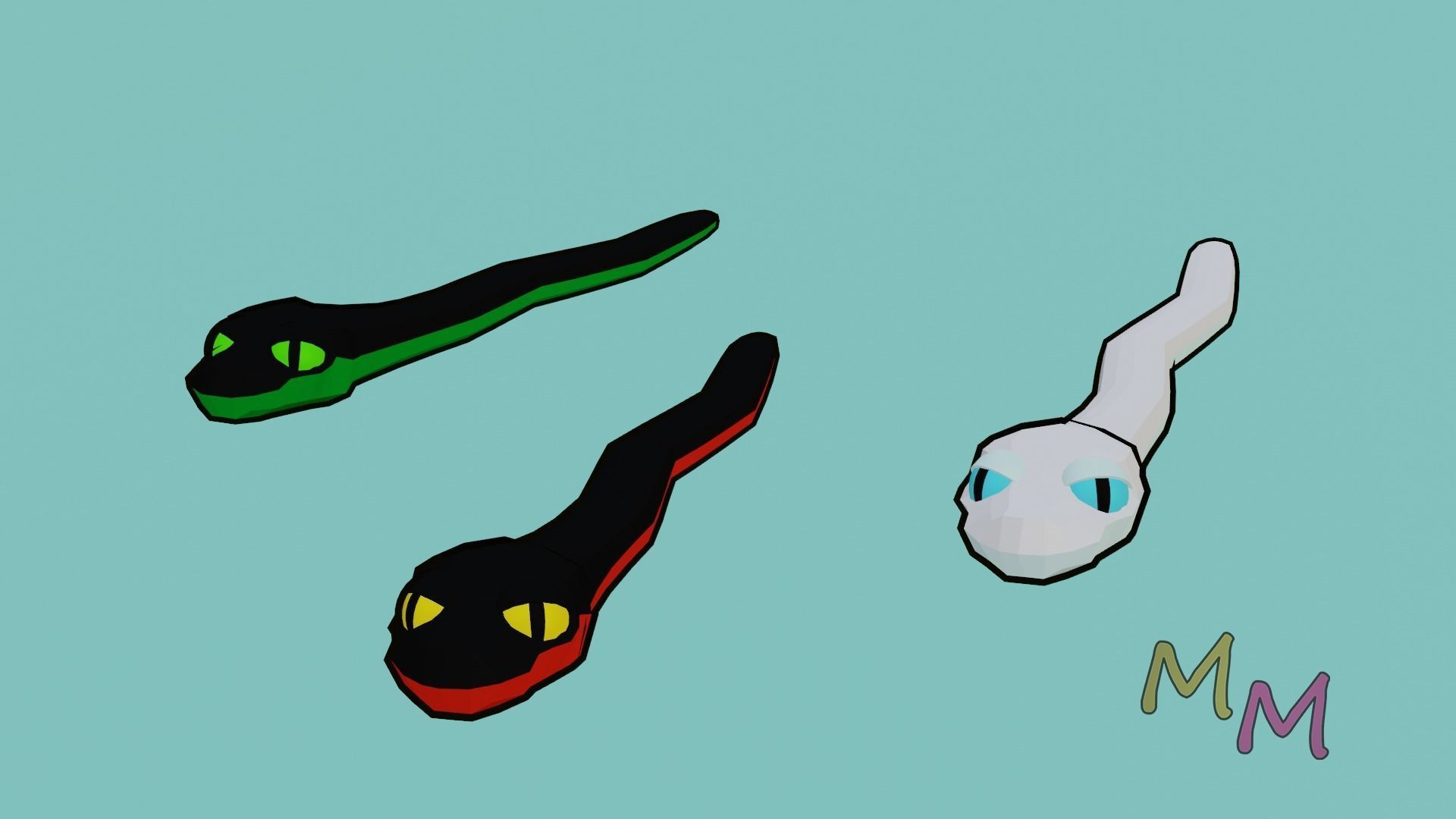 3D model Low Poly Cartoon Snake VR / AR / low-poly | CGTrader