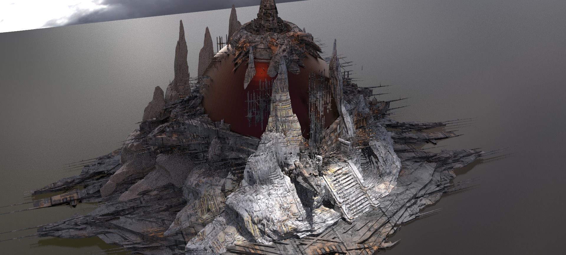 Locust Queen cliffs 3D model | CGTrader