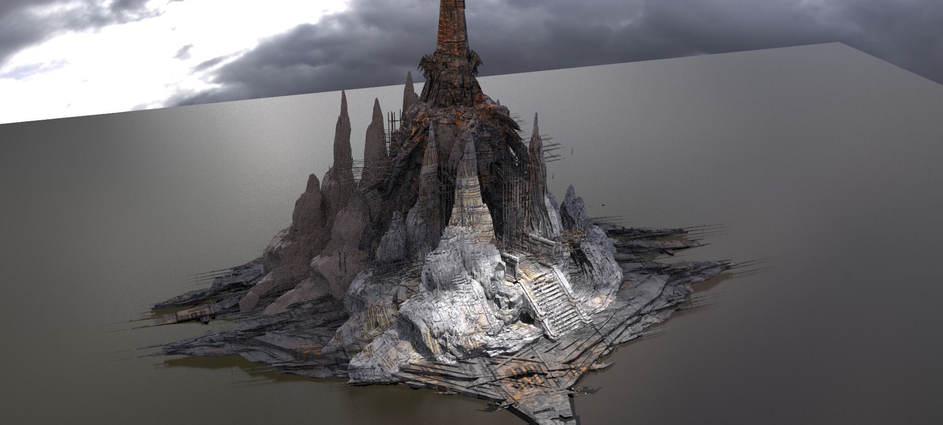 Alien Crystal Dome 3D model | CGTrader