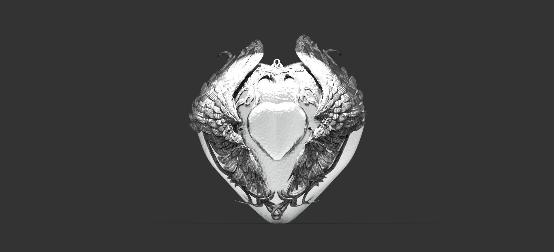 Angel Sci Fi Heart 3D model | CGTrader