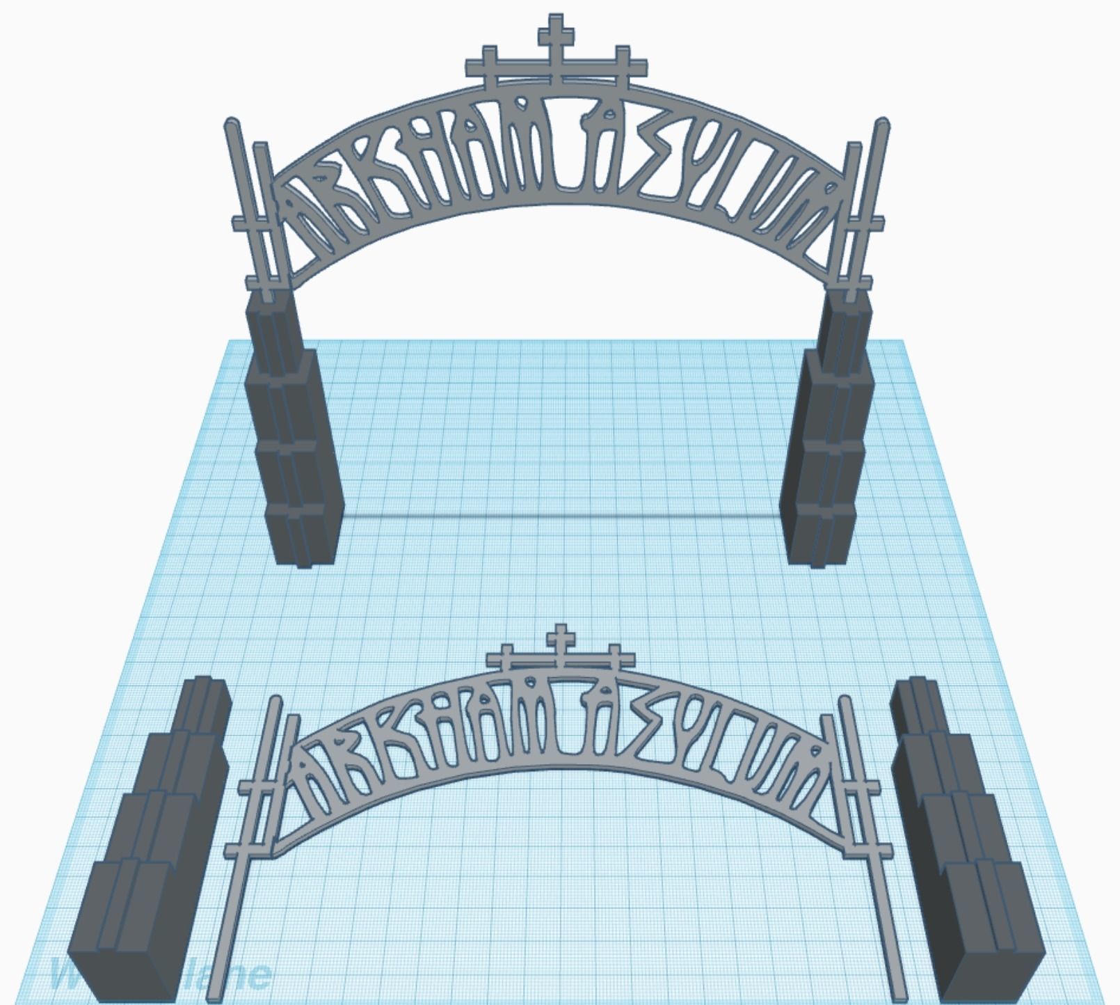 Batman The Animated Series Arkham Asylum Gate Sign 3D model 3D ...