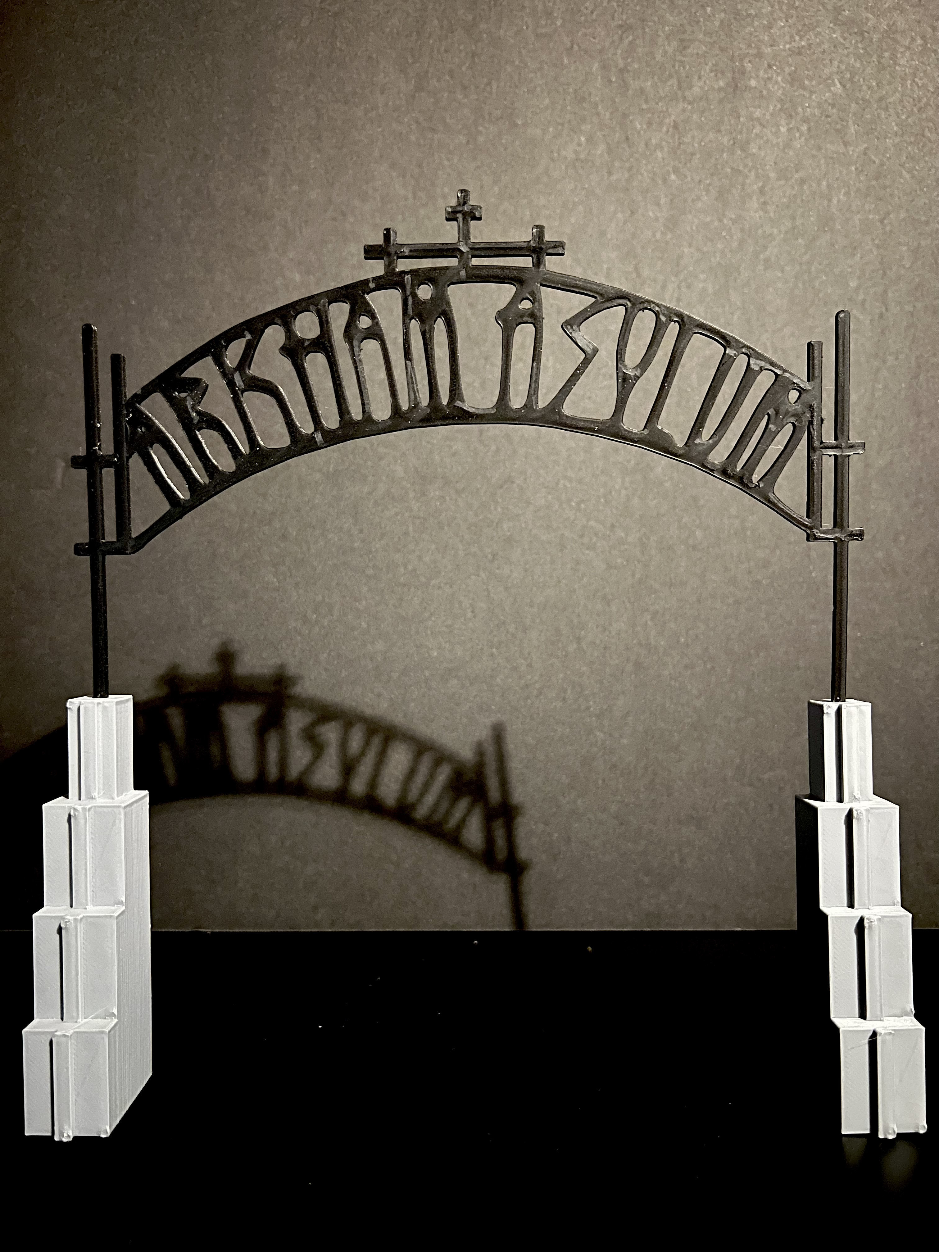 Batman The Animated Series Arkham Asylum Gate Sign 3D model 3D ...