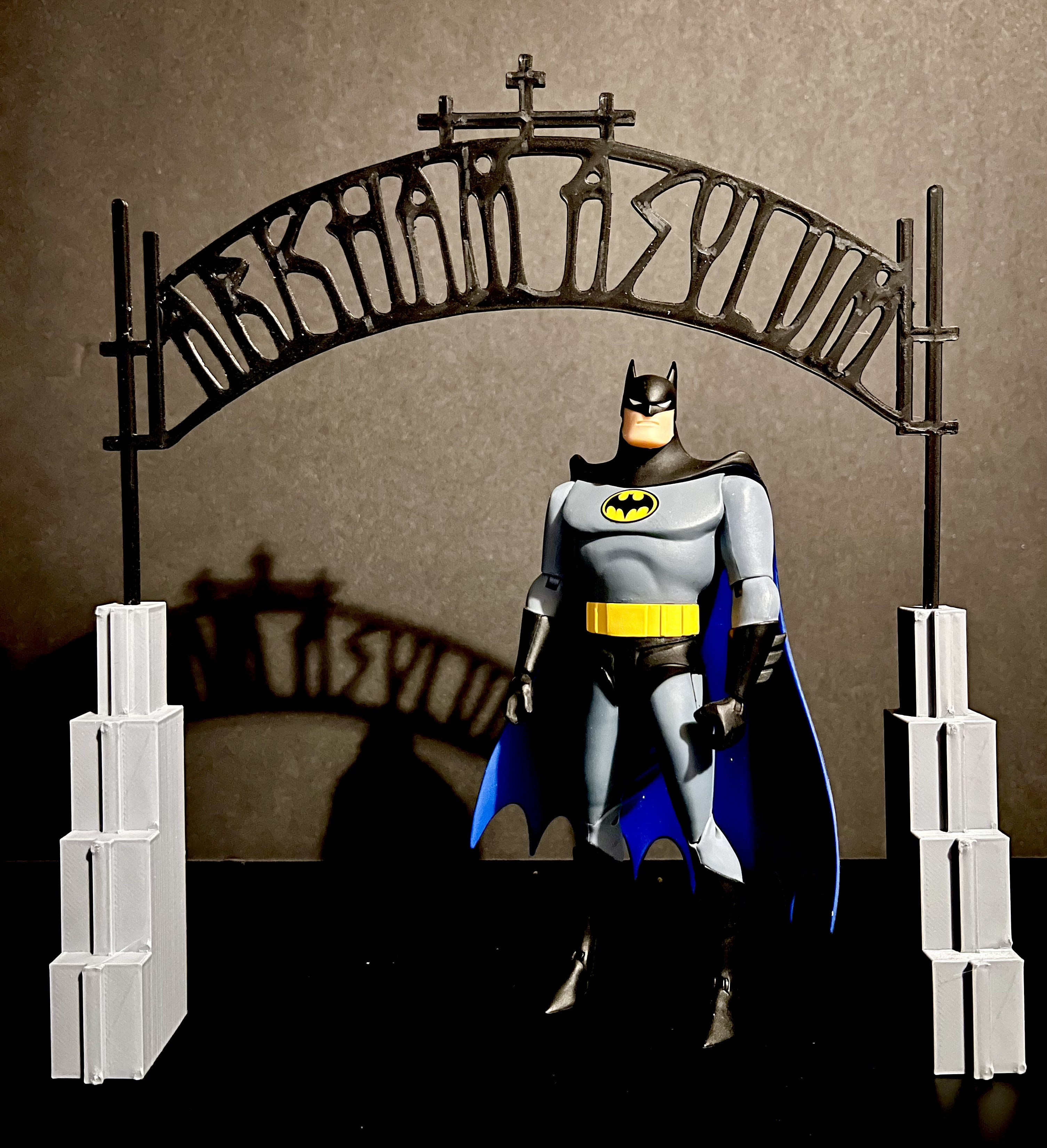 Batman The Animated Series Arkham Asylum Gate Sign 3D model 3D ...