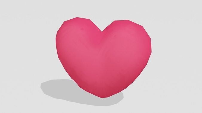 Heart Simple - Hand Painted free 3D model | CGTrader
