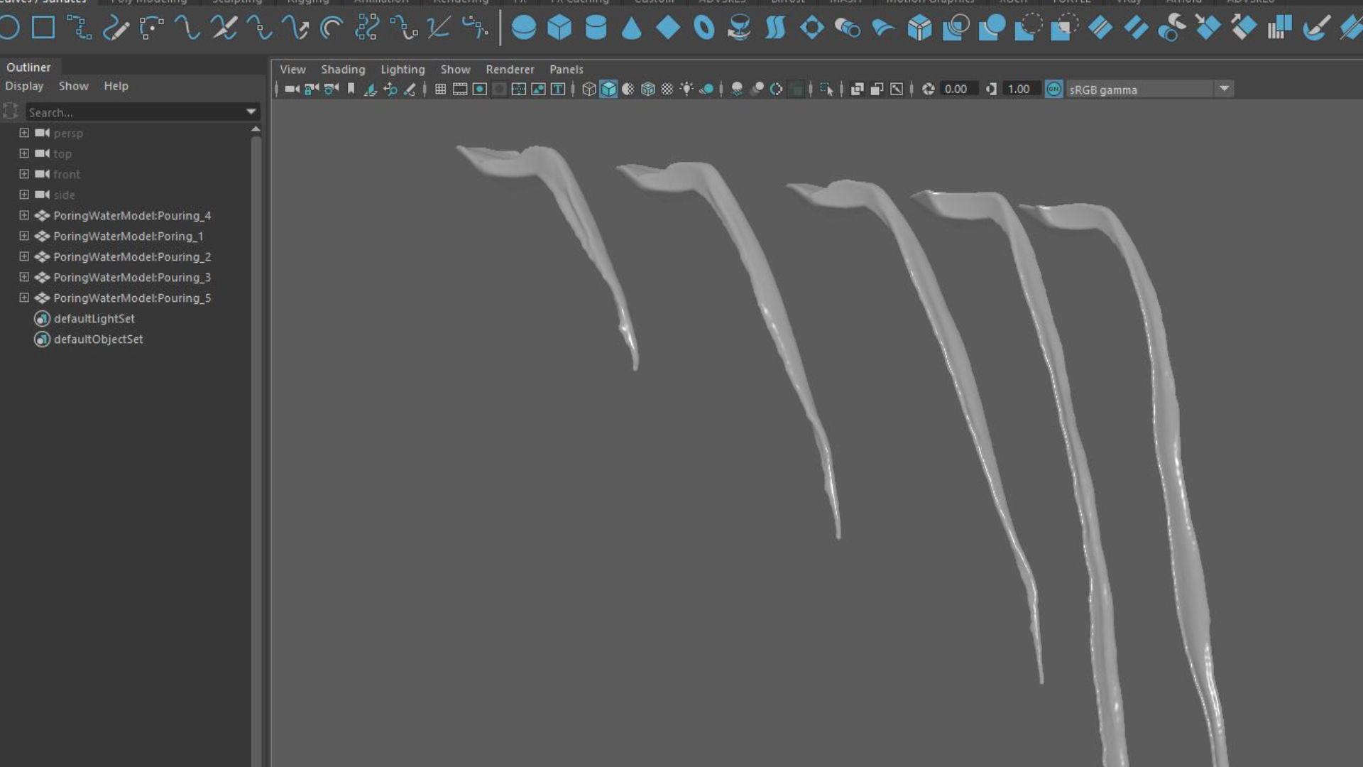 Pouring Water Splashing Animation 3D model 3D model animated | CGTrader
