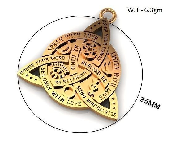 Viking Trinity Pendant 3D model 3D printable | CGTrader